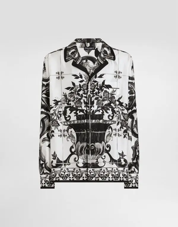 Dolce & Gabbana Majolica-print Twill Vanity Shirt Shirts