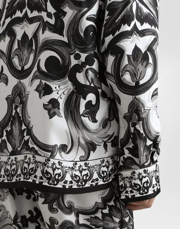 Dolce & Gabbana Majolica-print Twill Vanity Shirt Shirts