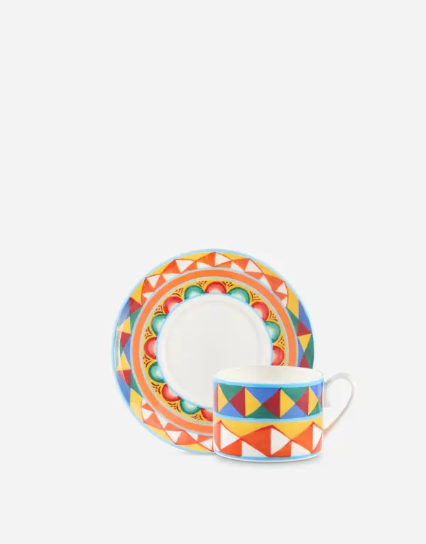 Dolce & Gabbana Fine Porcelain Tea Set Tea Cups - Multicolor