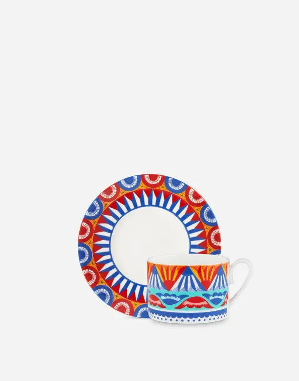 Dolce & Gabbana Fine Porcelain Tea Set Tea Cups - Multicolor