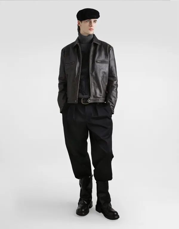 Dolce & Gabbana Wool Turtleneck With Embroidery Sweaters And Cardigans Gray