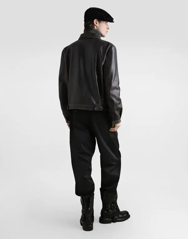 Dolce & Gabbana Wool Turtleneck With Embroidery Sweaters And Cardigans Gray