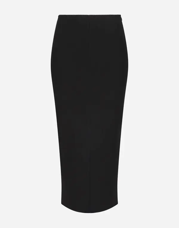 Dolce & Gabbana Jersey Full Milano Calf-length Skirt Skirts Jersey - Black