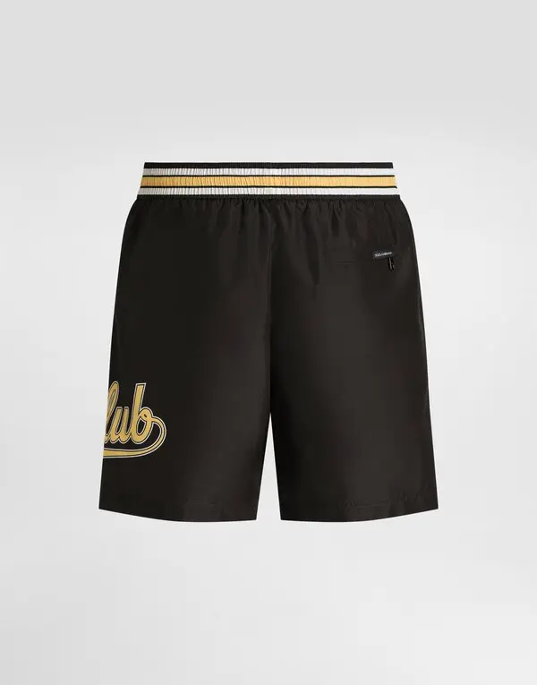 Dolce & Gabbana Medium Swim Boxer Shorts With Logo Detail - Multicolor
