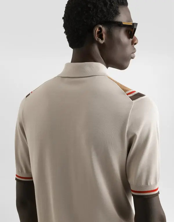 Dolce & Gabbana Satin Silk Polo Shirt Sweaters And Cardigans - Multicolor