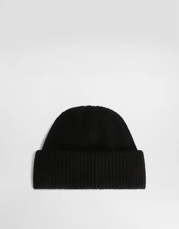 Dolce & Gabbana Rib Knit Beanie With Logo - Multicolor