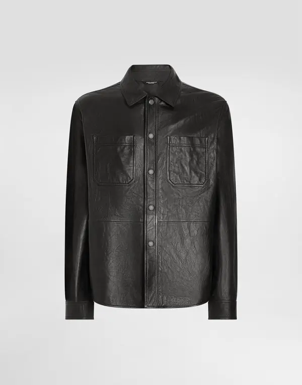 Dolce & Gabbana Leather Shirt Coats And Jackets Leather