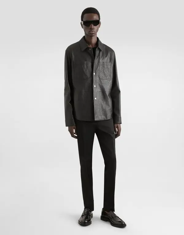 Dolce & Gabbana Leather Shirt Coats And Jackets Leather