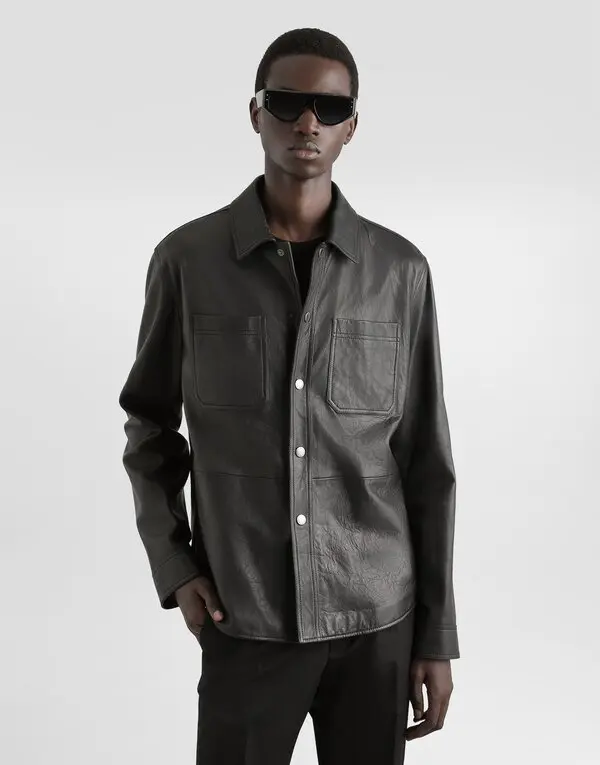 Dolce & Gabbana Leather Shirt Coats And Jackets Leather