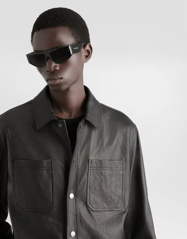 Dolce & Gabbana Leather Shirt Coats And Jackets Leather