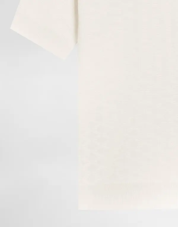 Dolce & Gabbana Micro-dot Stitch Silk Polo Shirt Sweaters And Cardigans