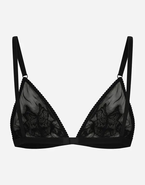 Dolce & Gabbana Lace And Tulle Soft-cup Triangle Bra Underwear