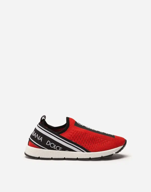 Dolce & Gabbana Sorrento Slip-on Sneakers With Logo Tape Shoes - Red