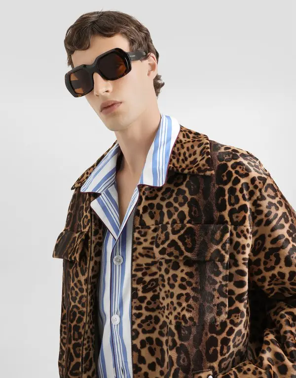 Dolce & Gabbana Leopard-print Pony Shirt Jacket