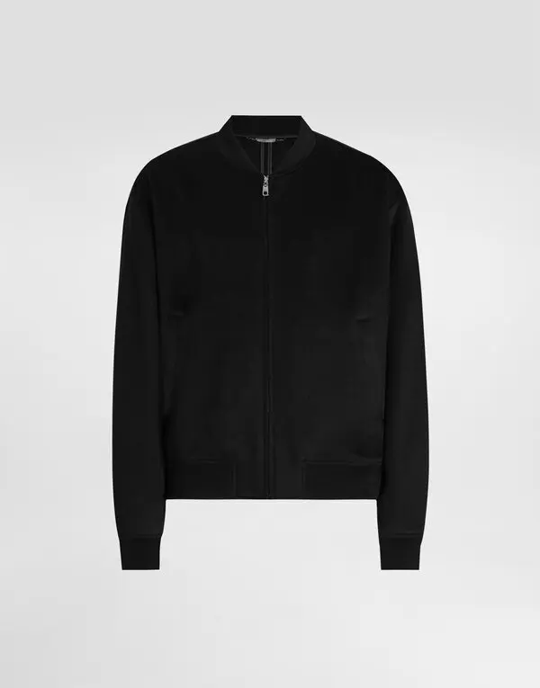 Dolce & Gabbana Cashmere Bomber Jacket Coats And Jackets - Black