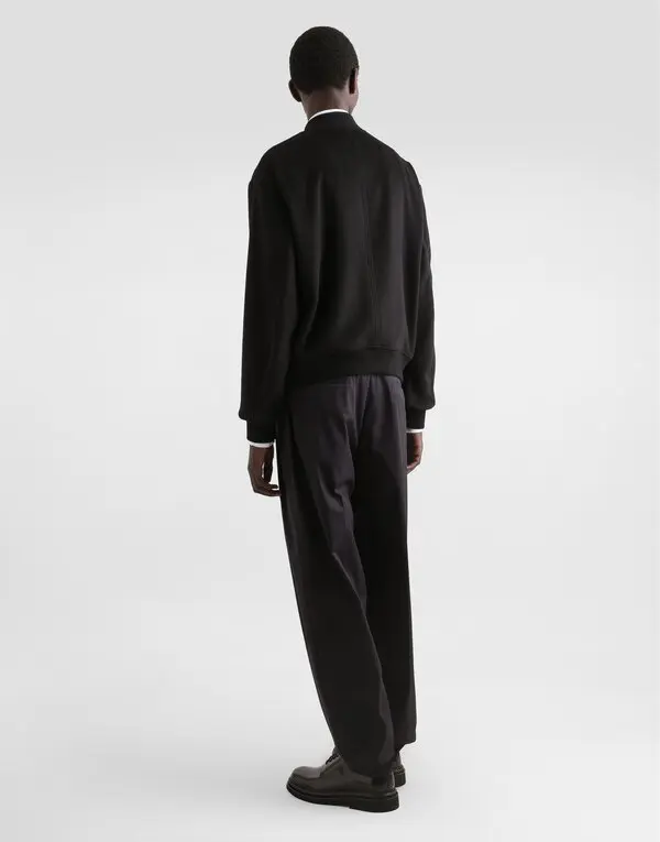 Dolce & Gabbana Cashmere Bomber Jacket Coats And Jackets - Black
