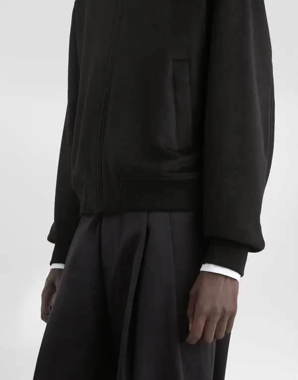 Dolce & Gabbana Cashmere Bomber Jacket Coats And Jackets - Black