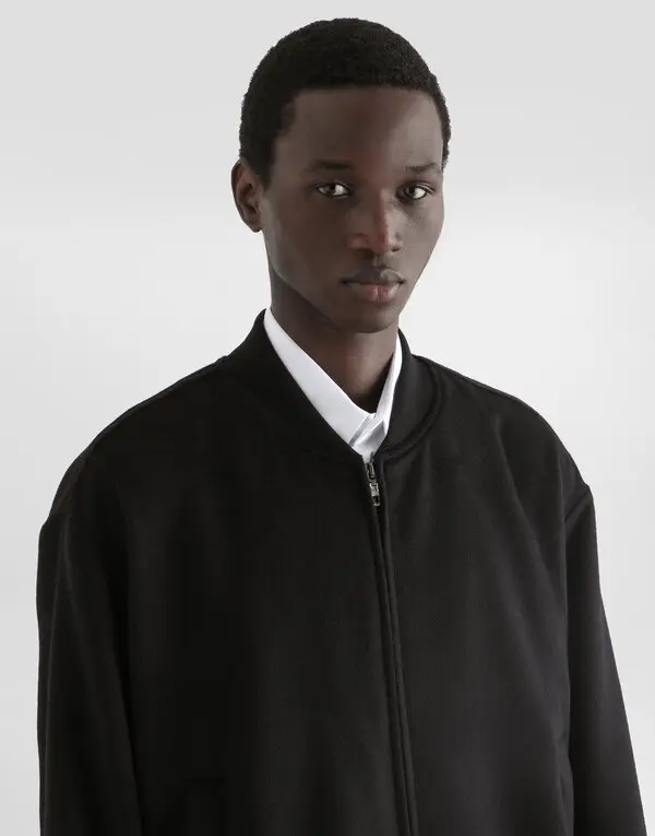 Dolce & Gabbana Cashmere Bomber Jacket Coats And Jackets - Black