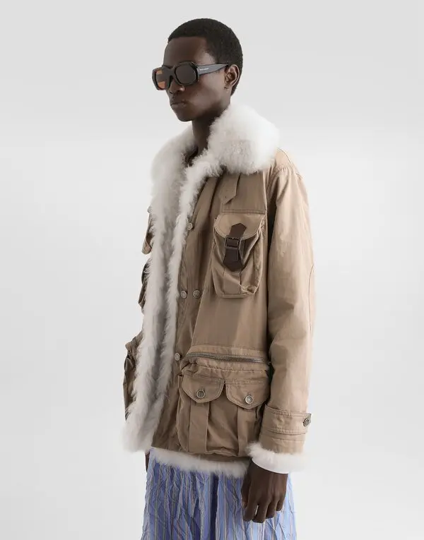 Dolce & Gabbana Waxed Faille Jacket Collection Fabric