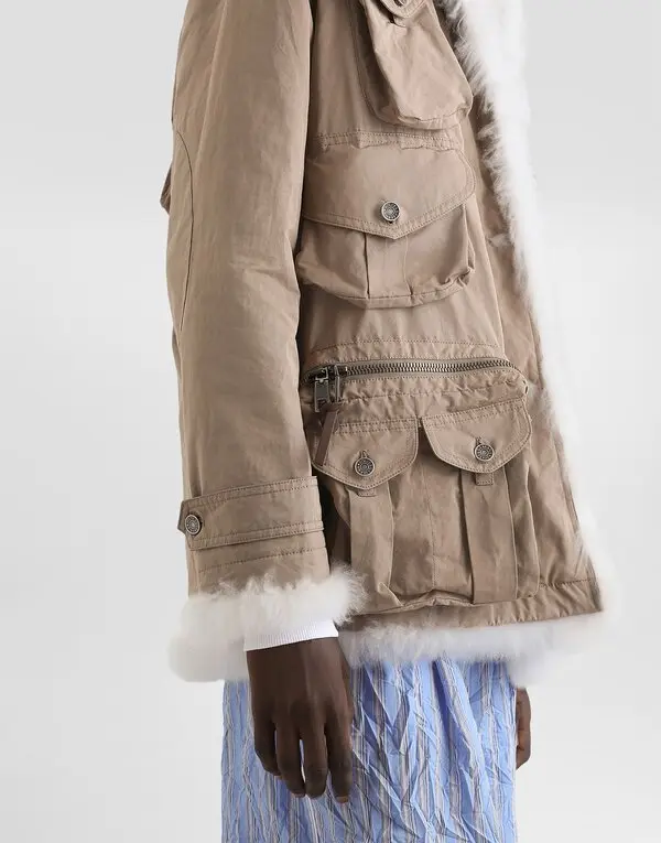 Dolce & Gabbana Waxed Faille Jacket Collection Fabric