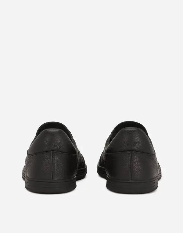 Dolce & Gabbana Perforated Calfskin Saint Tropez Sneakers - Black