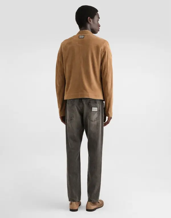 Dolce & Gabbana Lambskin Leather Jacket Coats And Jackets