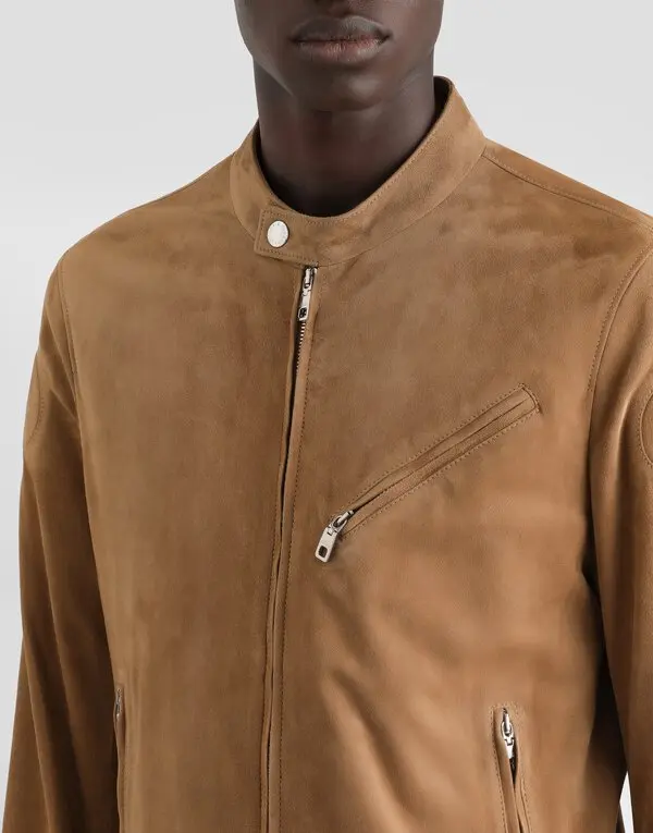 Dolce & Gabbana Lambskin Leather Jacket Coats And Jackets