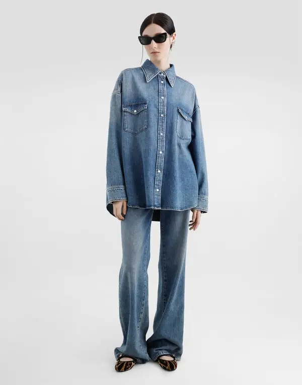 Dolce & Gabbana Oversize Denim Shirt Denim And Jeans Multi-colored