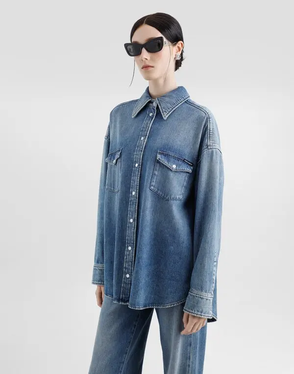 Dolce & Gabbana Oversize Denim Shirt Denim And Jeans Multi-colored