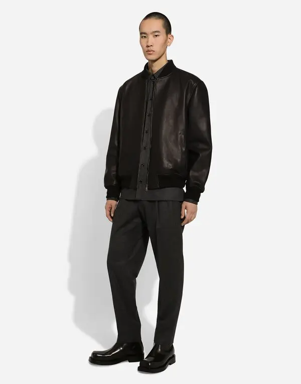 Dolce & Gabbana Oversize Flannel Shirt Shirts Gray