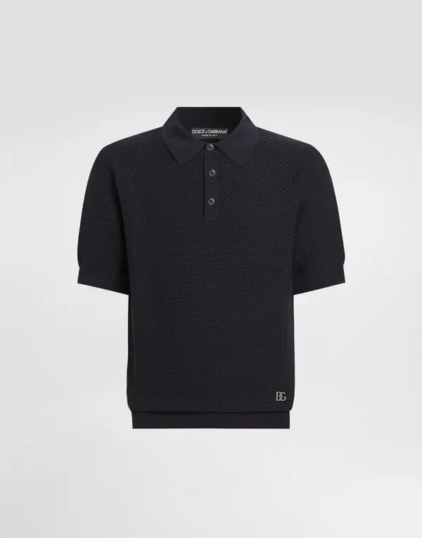 Dolce & Gabbana Cotton Polo Shirt Sweaters And Cardigans - Blue