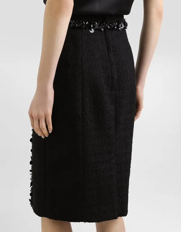 Dolce & Gabbana Stretch Mat Sheath Skirt Skirts