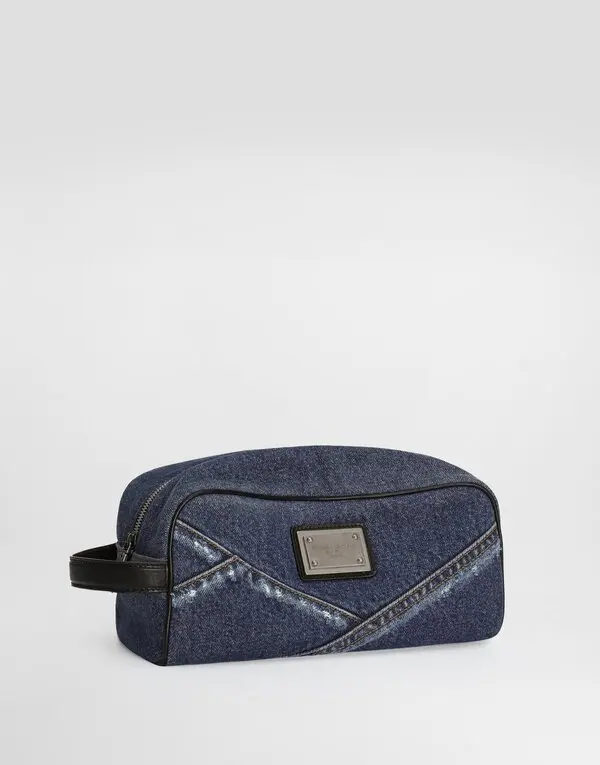 Dolce & Gabbana Denim Patchwork Necessaire Briefcase And Clutches