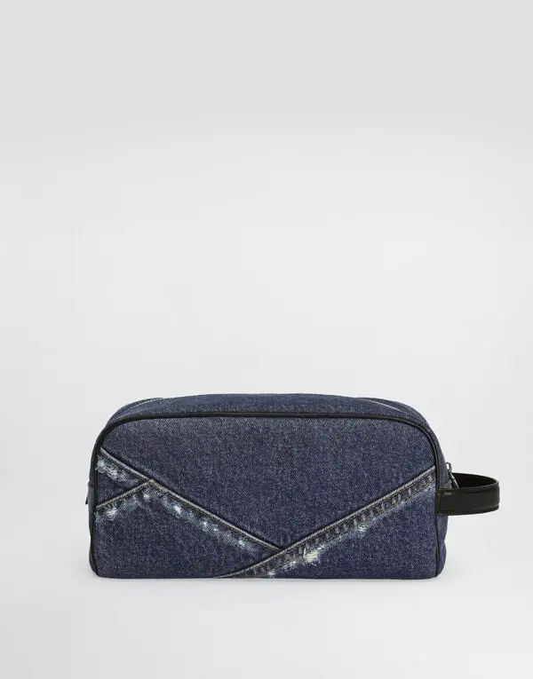 Dolce & Gabbana Denim Patchwork Necessaire Briefcase And Clutches