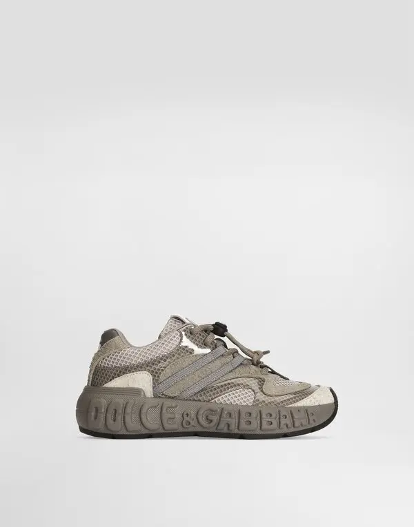 Dolce & Gabbana Dg Bounce 12 Split Calfskin Sneakers - Grey