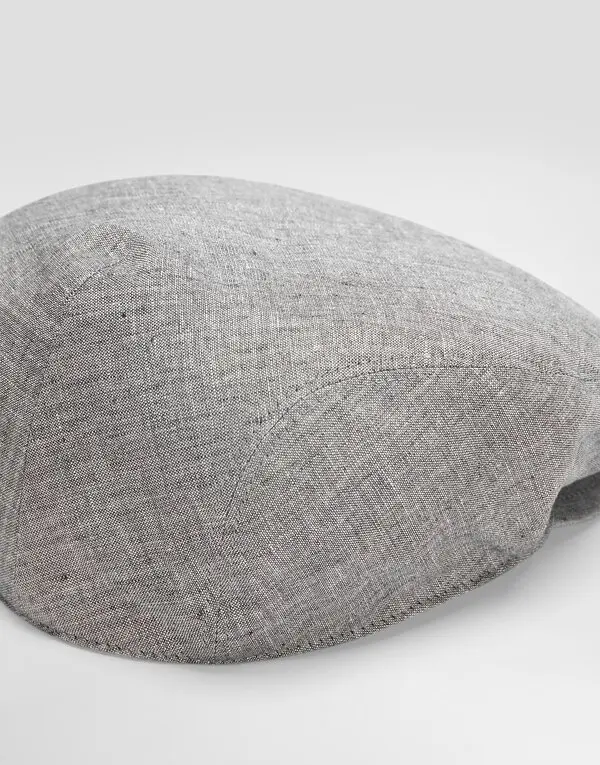 Dolce & Gabbana Washed Linen Canvas Flat Cap