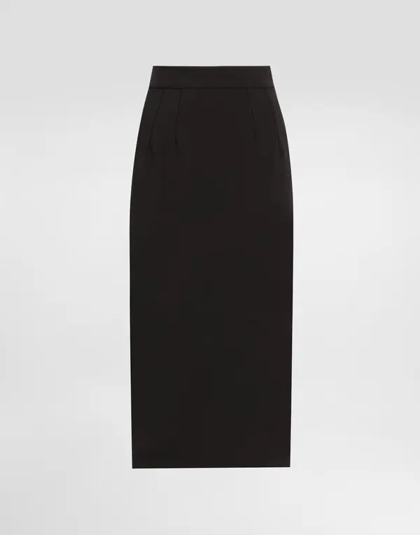 Dolce & Gabbana Technical Cady Calf-length Pencil Skirt Skirts - Black