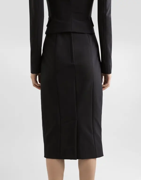 Dolce & Gabbana Technical Cady Calf-length Pencil Skirt Skirts