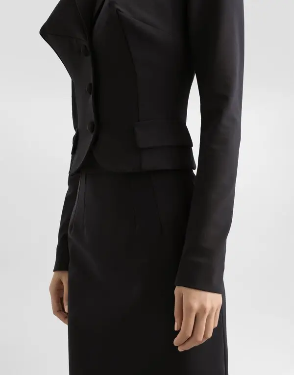 Dolce & Gabbana Technical Cady Calf-length Pencil Skirt Skirts