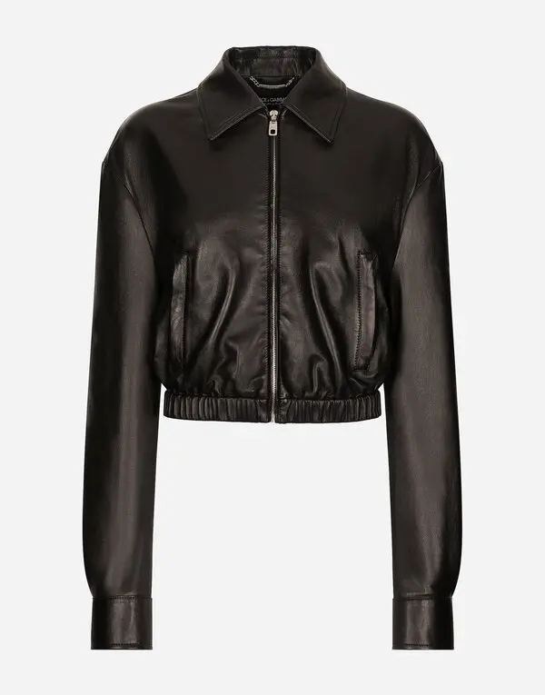 Dolce & Gabbana Lambskin Bomber Jacket Coats And Jackets