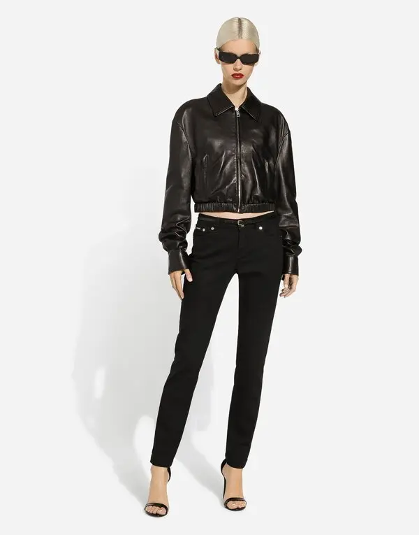 Dolce & Gabbana Lambskin Bomber Jacket Coats And Jackets