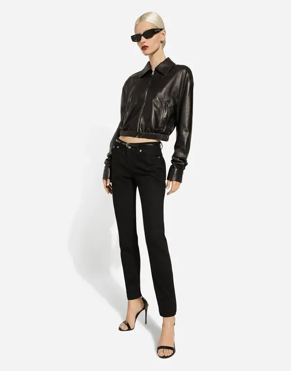 Dolce & Gabbana Lambskin Bomber Jacket Coats And Jackets