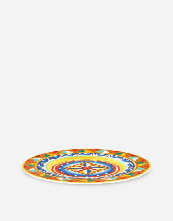 Dolce & Gabbana Set 2 Dinner Plates In Fine Porcelain Flat Plates