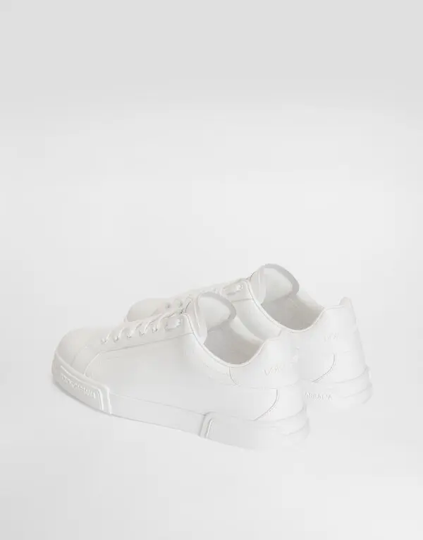 Dolce & Gabbana Portofino Light Sneaker In Calfskin Sneakers Leather - White