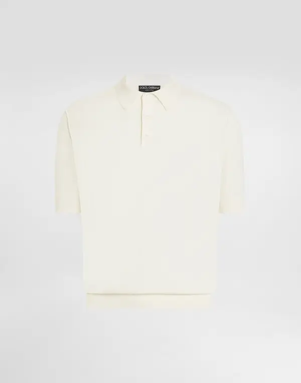 Dolce & Gabbana Fine-gauge Cashmere Polo Shirt - White