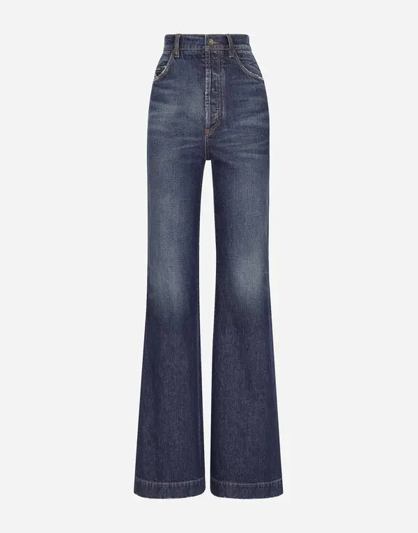 Dolce & Gabbana Flared Denim Jeans Denim And Jeans Multi-colored - Blue