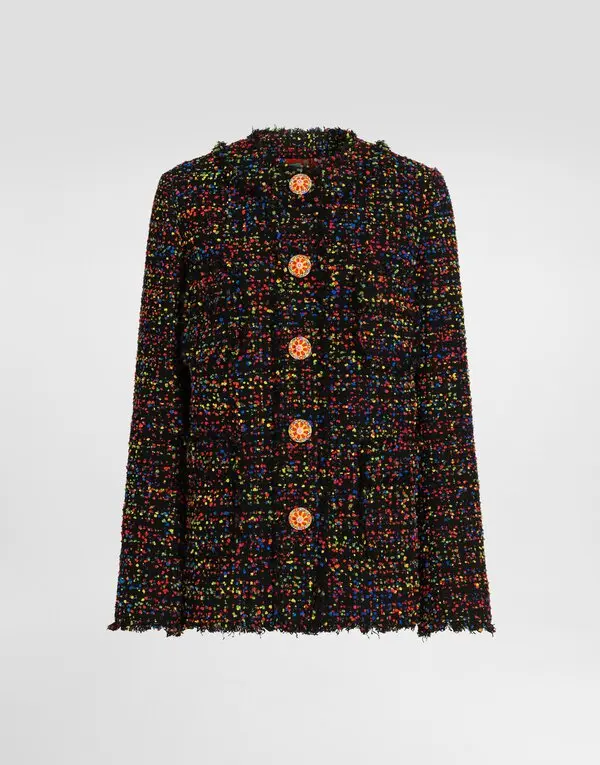 Dolce & Gabbana Tweed Jacket Coats And Jackets