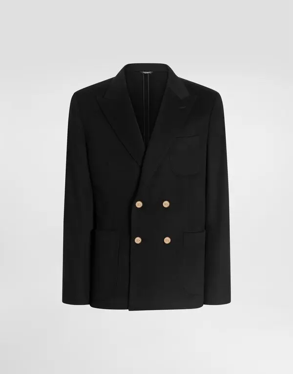 Dolce & Gabbana Double-breasted Portofino Cashmere Jacket - Black