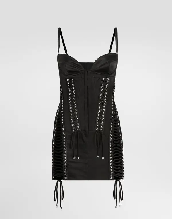 Dolce & Gabbana Duchesse Dress With Balconette Dresses - Black