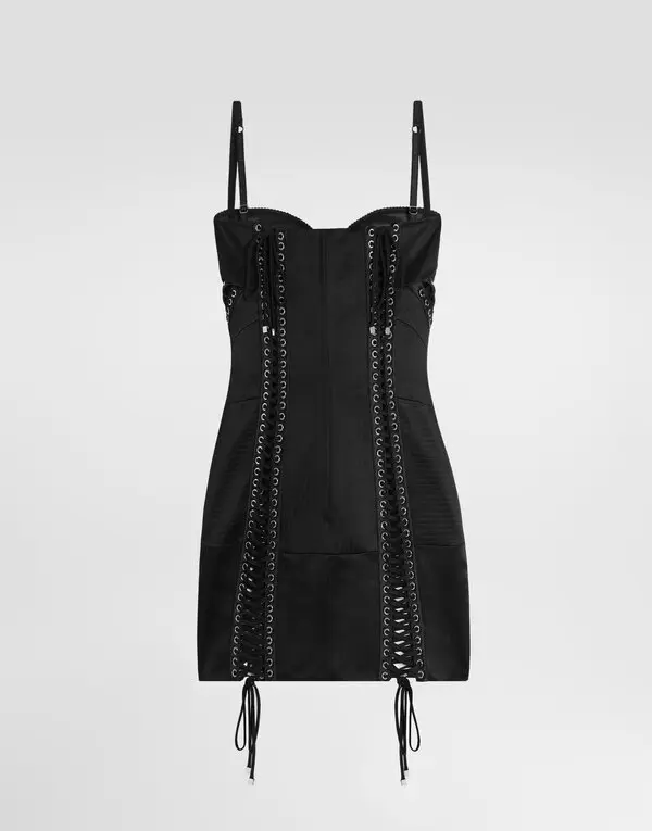 Dolce & Gabbana Duchesse Dress With Balconette Dresses - Black